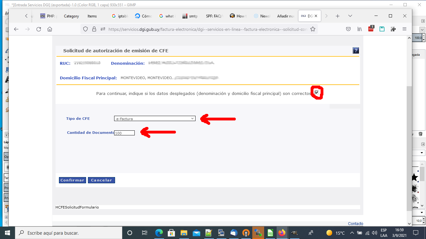 Solicitar CAE en la página de DGI – GEFA